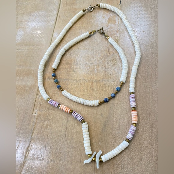 Jewelry | Sea Shell Birds Mother Of Pearl Bracelet Necklace | Poshmark